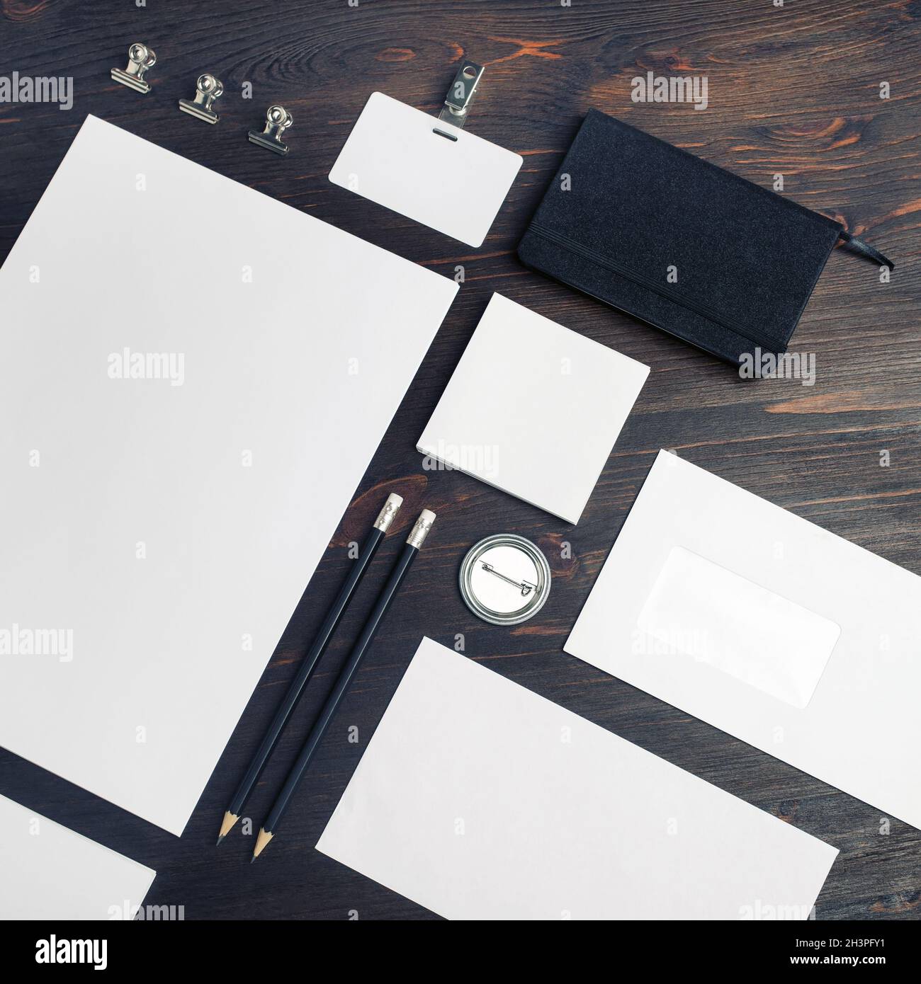 Blank stationery set Stock Photo - Alamy