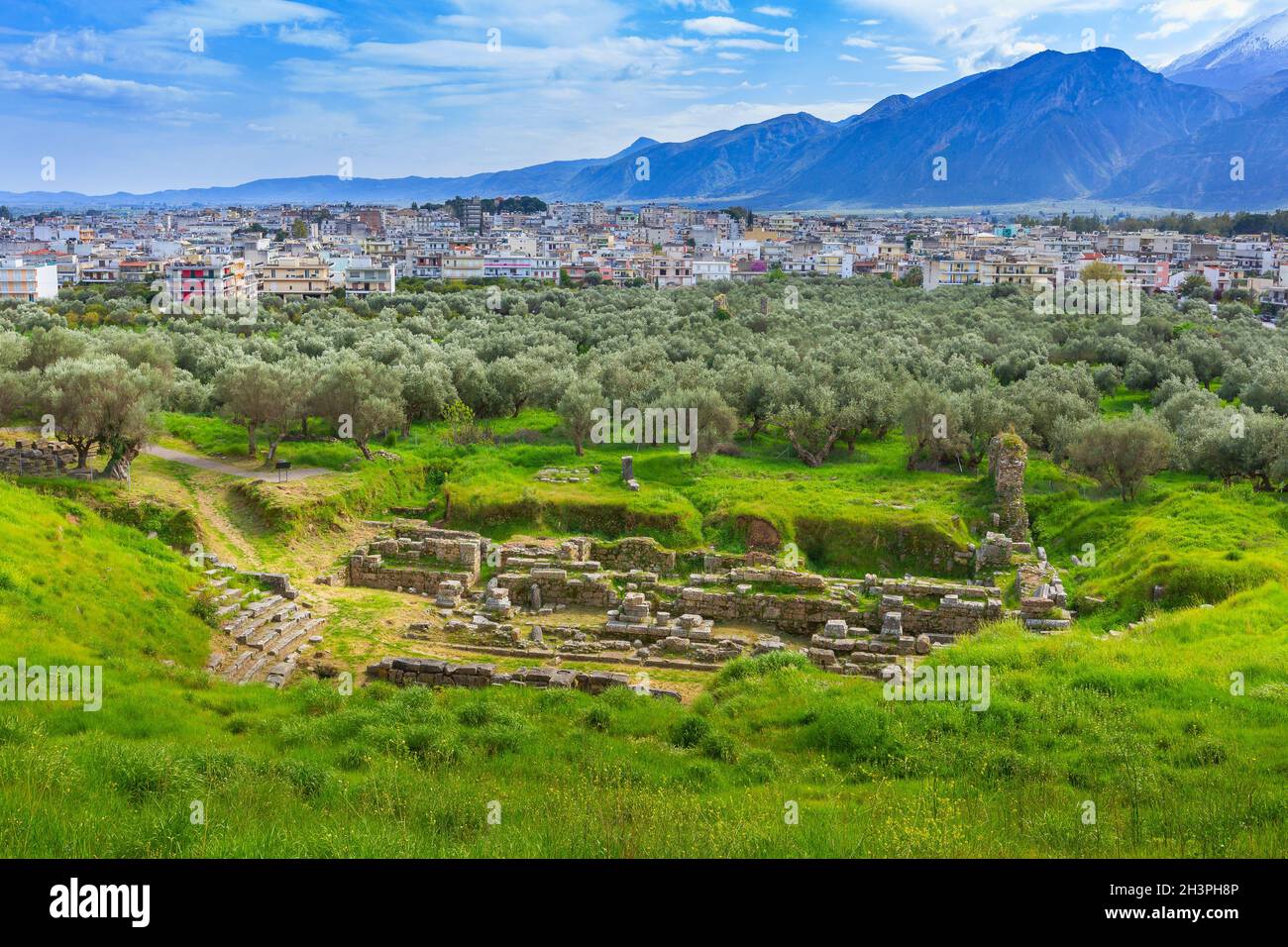Aerial view of Sparta, Peloponnese, Greece Stock Photo - Alamy