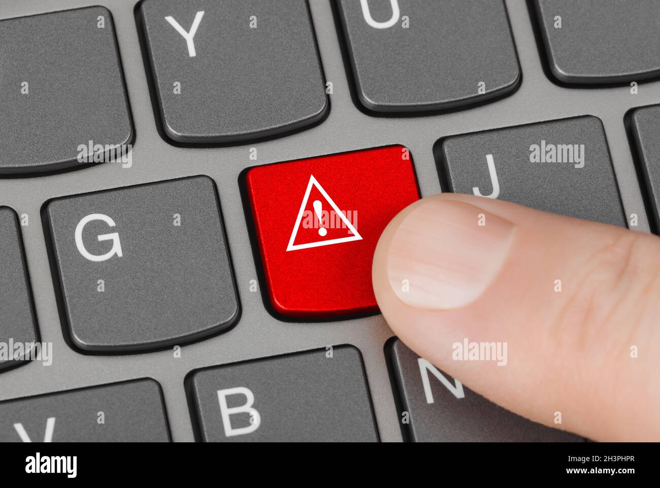 Computer keyboard with attention key Stock Photo - Alamy