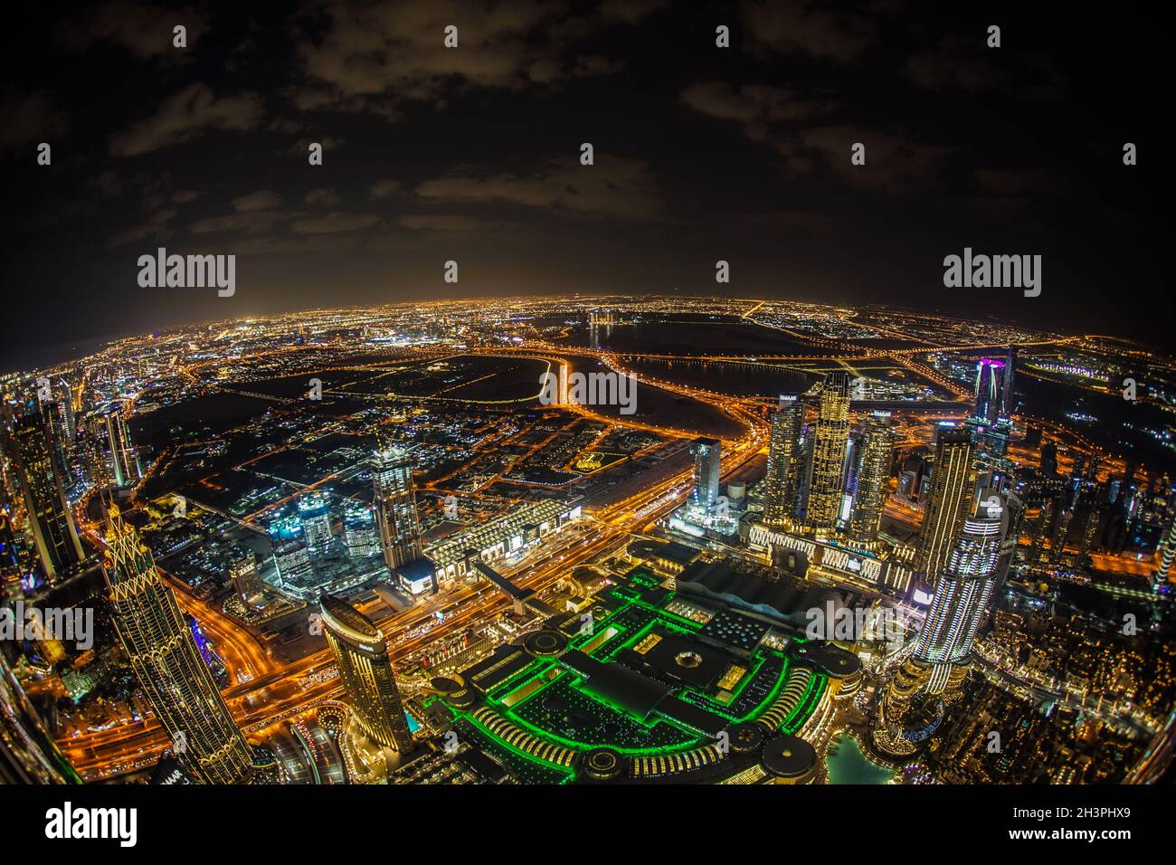 Dubai night view seen from the observation deck of Burj Khalifa Stock Photo - Alamy