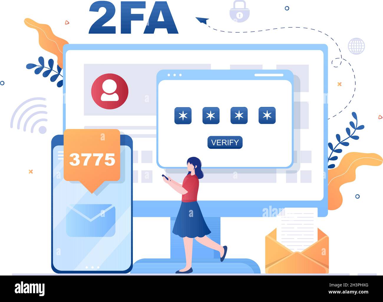 2fa Two Steps Authentication Password Secure Notice Login Verification