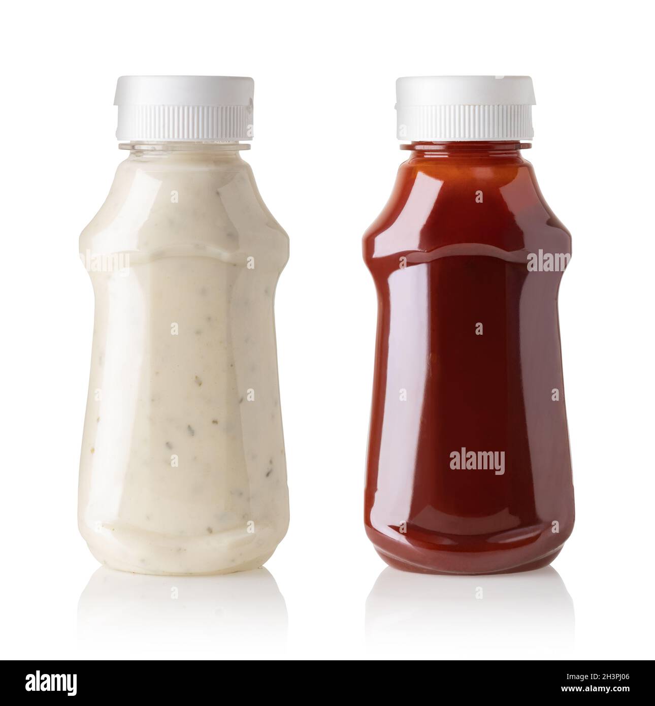 Sauce bottle on white background Stock Photo - Alamy