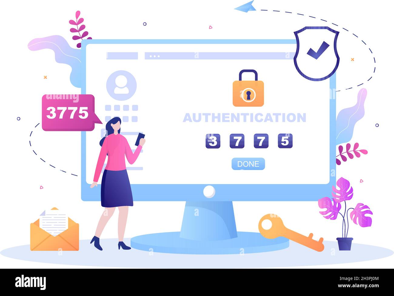 2fa Two Steps Authentication Password Secure Notice Login Verification