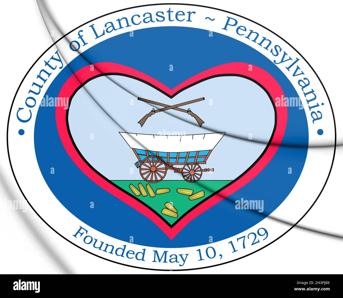 3D Seal of Lancaster county (Pennsylvania), USA. 3D Illustration Stock ...