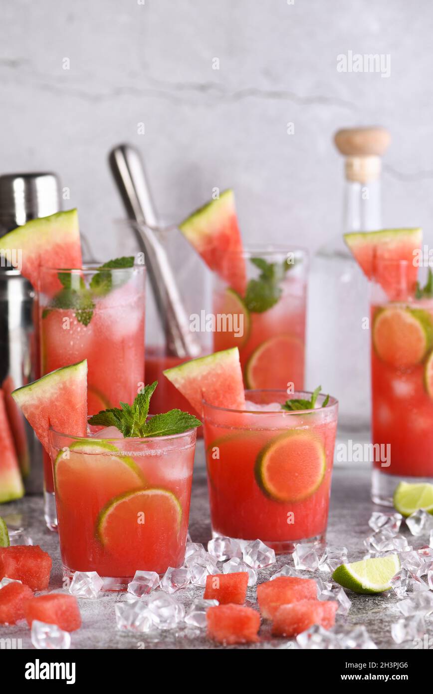 Vodka Watermelon Cocktail Stock Photo - Alamy