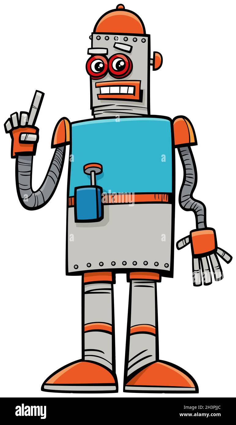 Cartoon robot fantasy comic character Stock Photo - Alamy