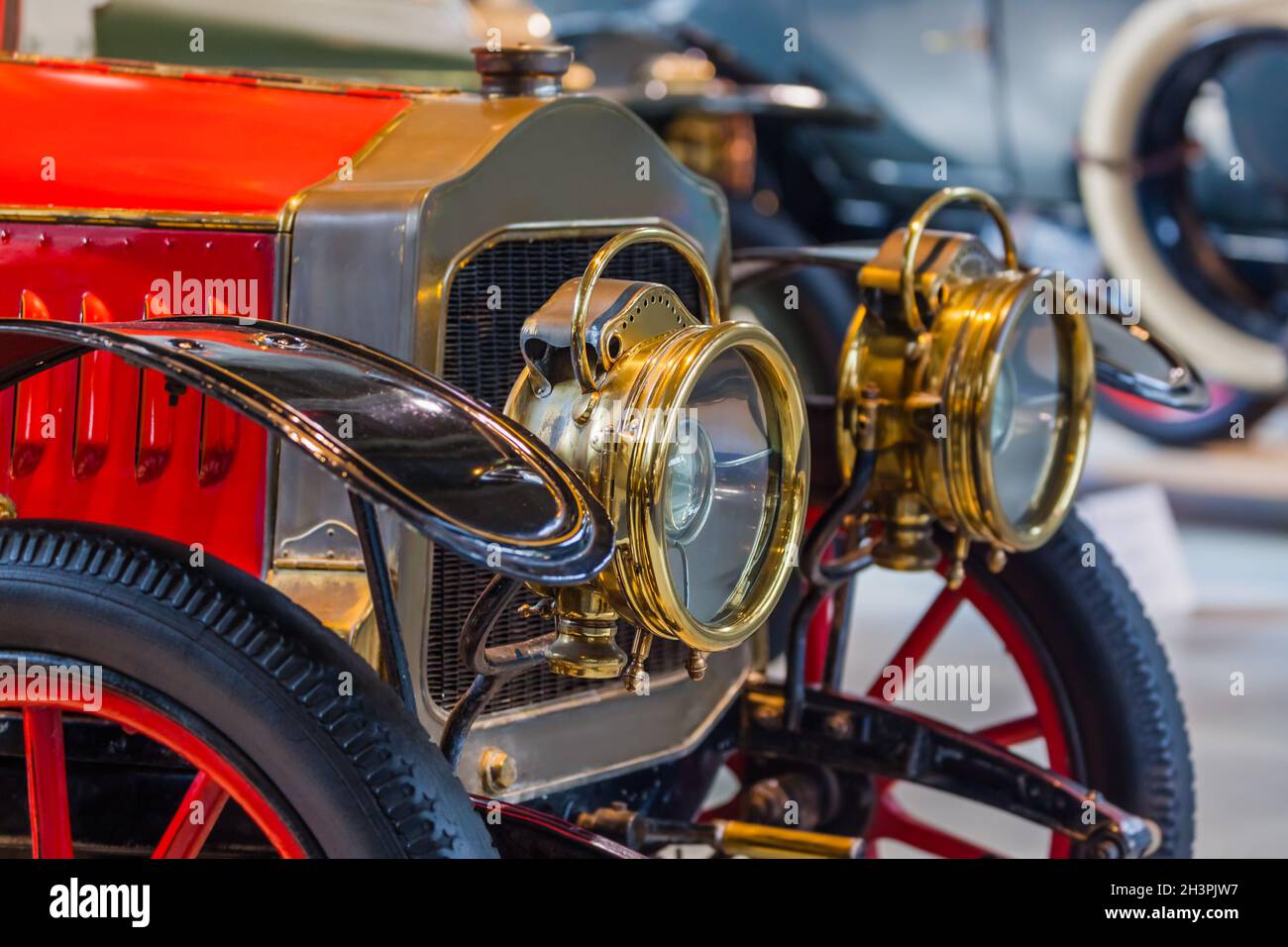 Vintage car - technology background Stock Photo - Alamy