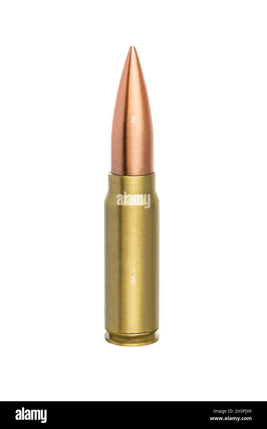 Single rifle bullet closeup Cut Out Stock Images & Pictures - Alamy