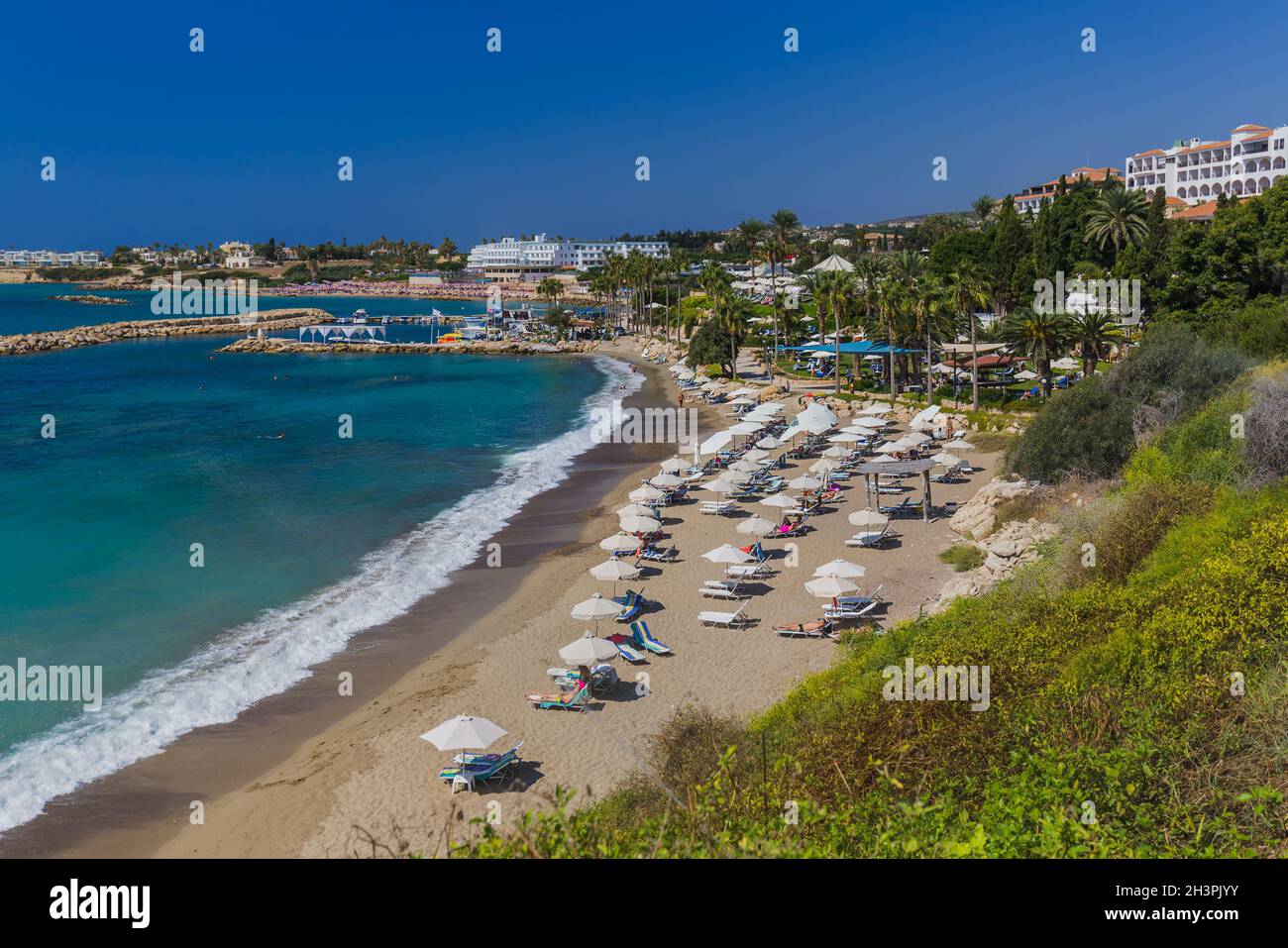Coral beach in Paphos Cyprus Stock Photo - Alamy