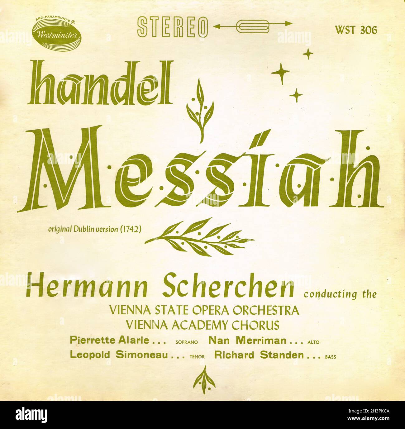Handel Messiah - Scherchen Westminster - Classical Music Vintage Vinyl ...
