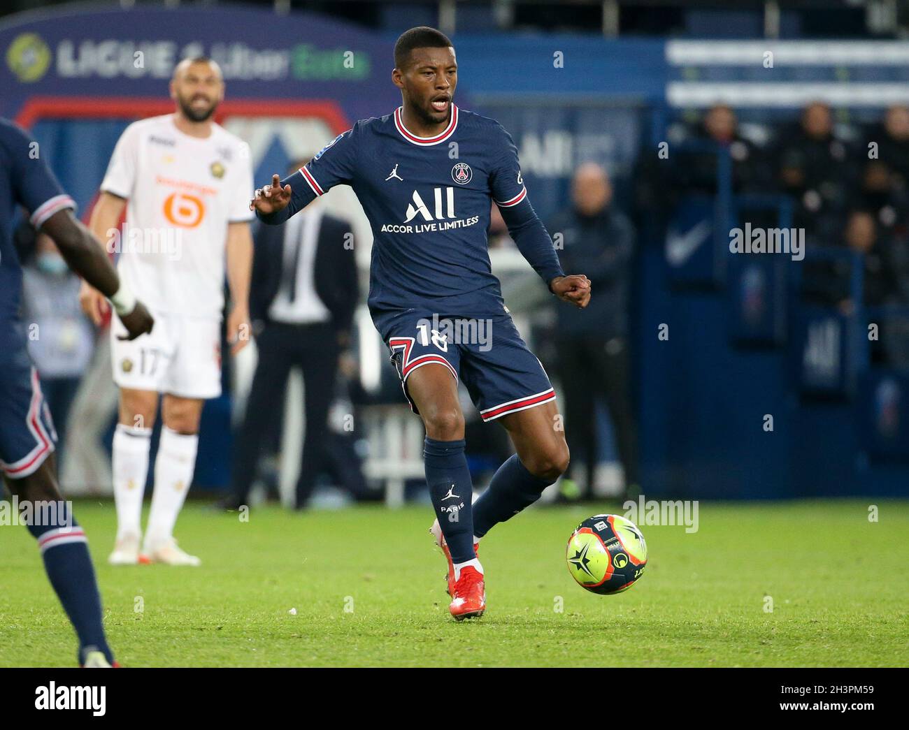 Paris, France. 29th Oct, 2021. Georginio Wijnaldum of PSG during the ...