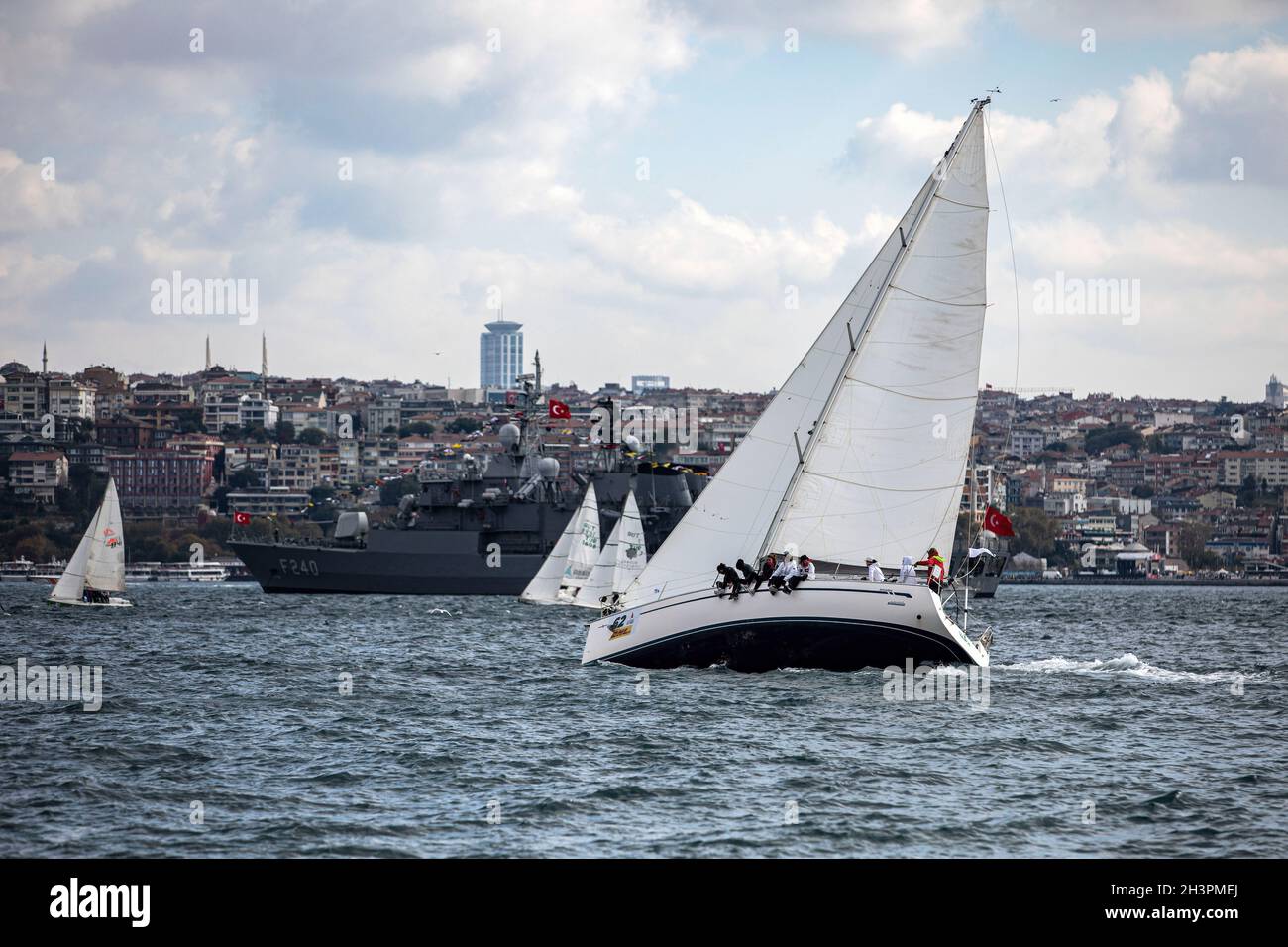 People compete with their sailboats during the Turkey's 2nd ...