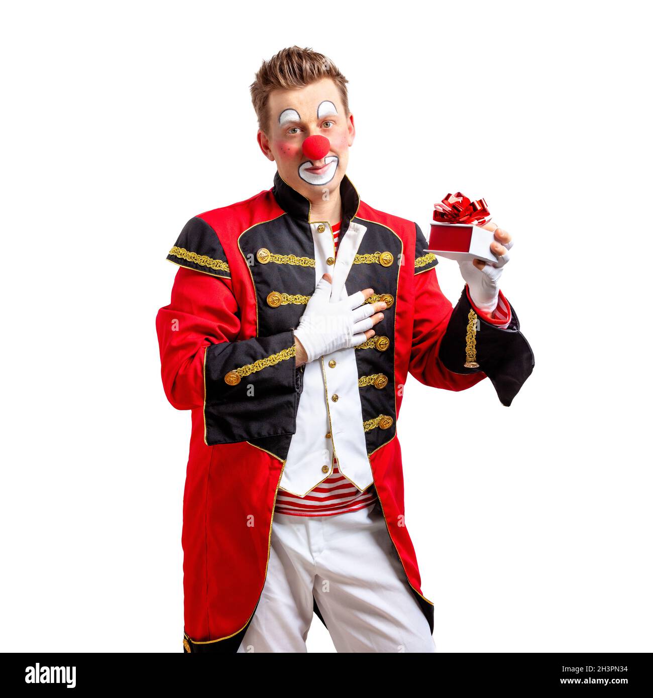 A funny clown with smiling joyful expression Stock Photo - Alamy