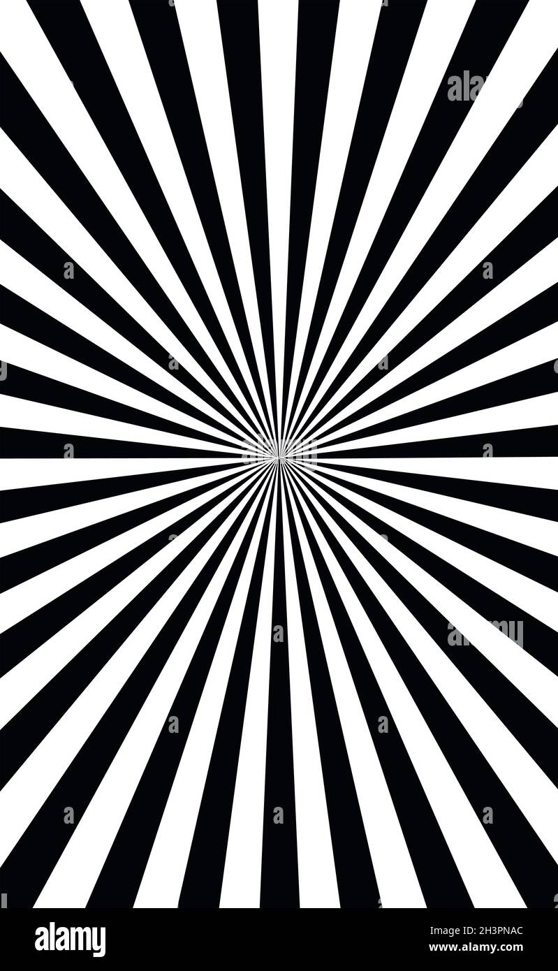 Abstract black and white sun rays - Vector Stock Photo - Alamy