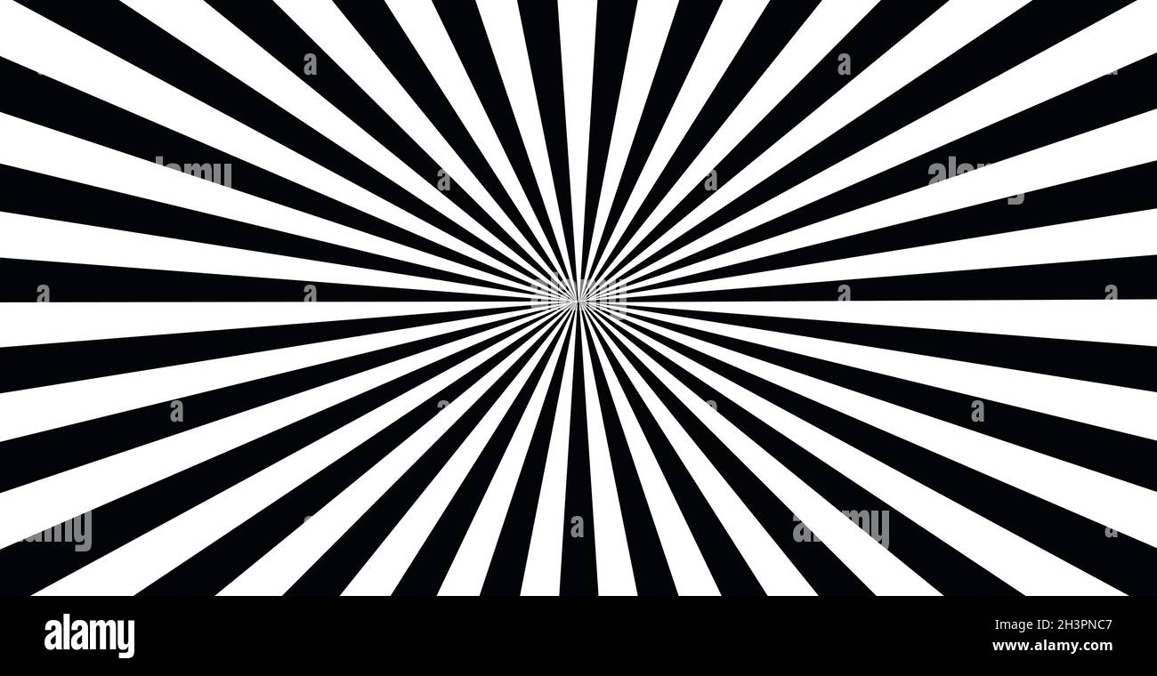 Abstract black and white sun rays - Vector Stock Photo - Alamy