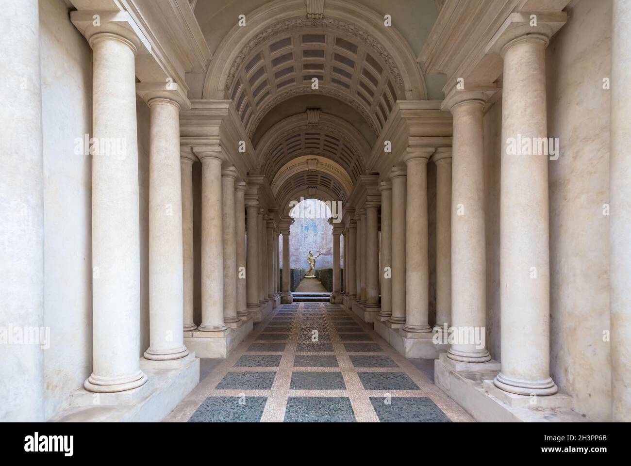 Luxury palace with marble columns in Rome Stock Photo - Alamy
