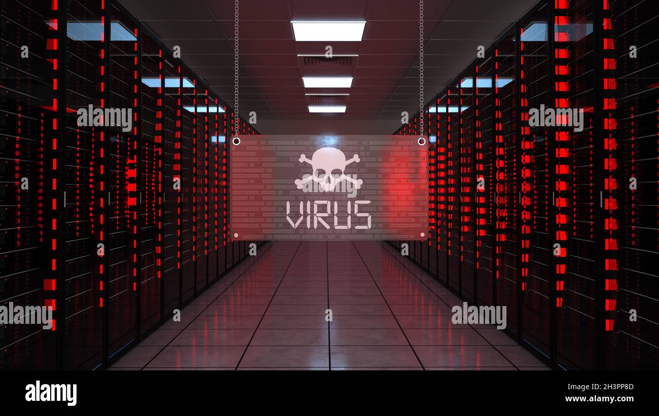Data Center Virus Alert Stock Photo - Alamy