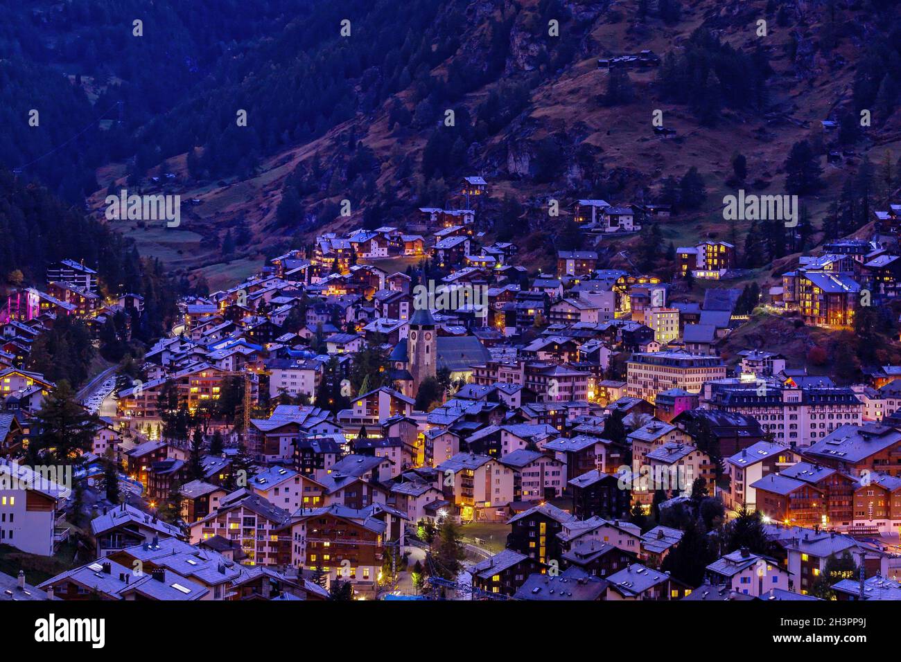 View the church at zermatt hi-res stock photography and images - Alamy