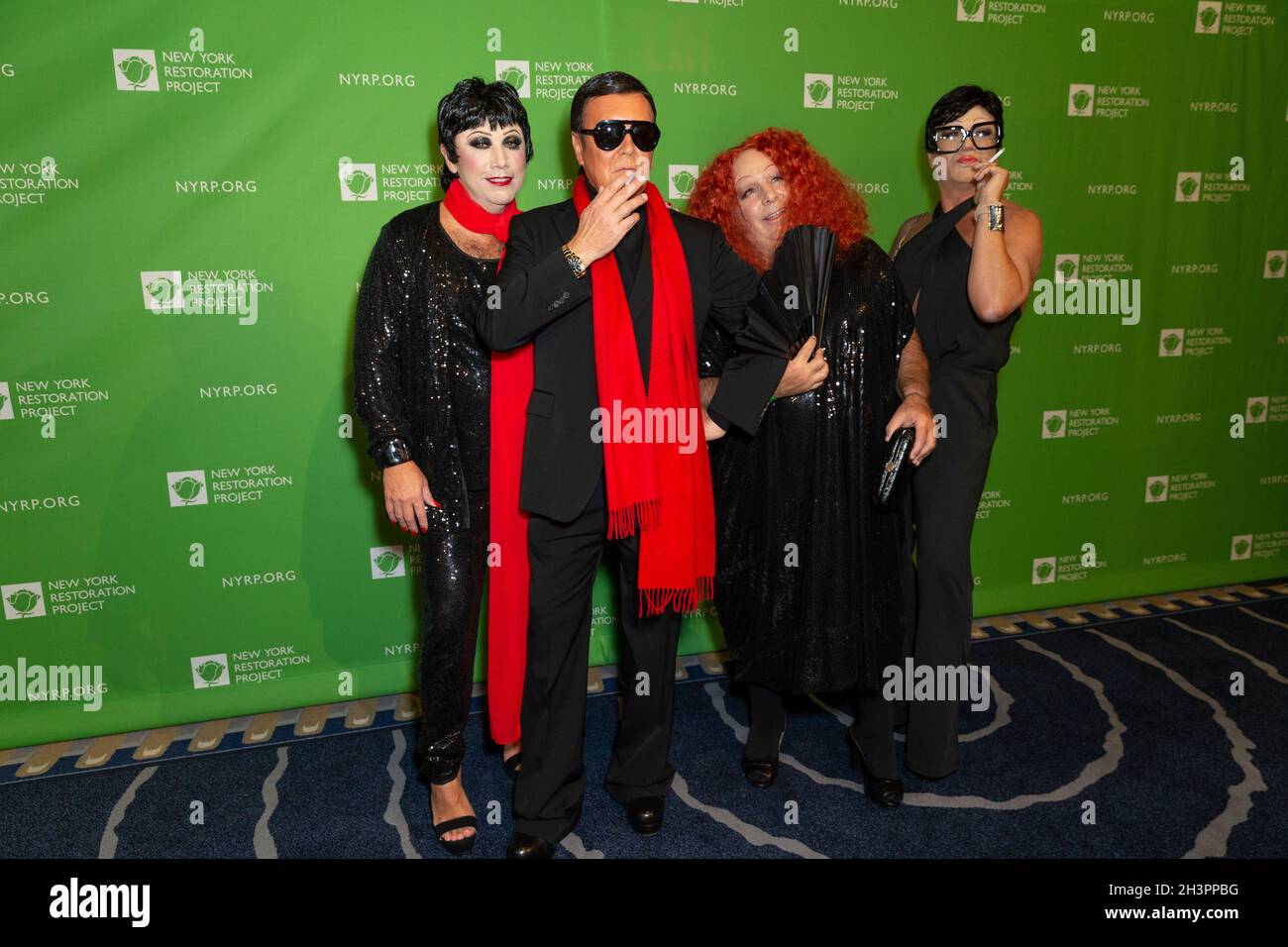 New York, NY - October 29, 2021: Halston: Liza, Elsa and Pat class ...
