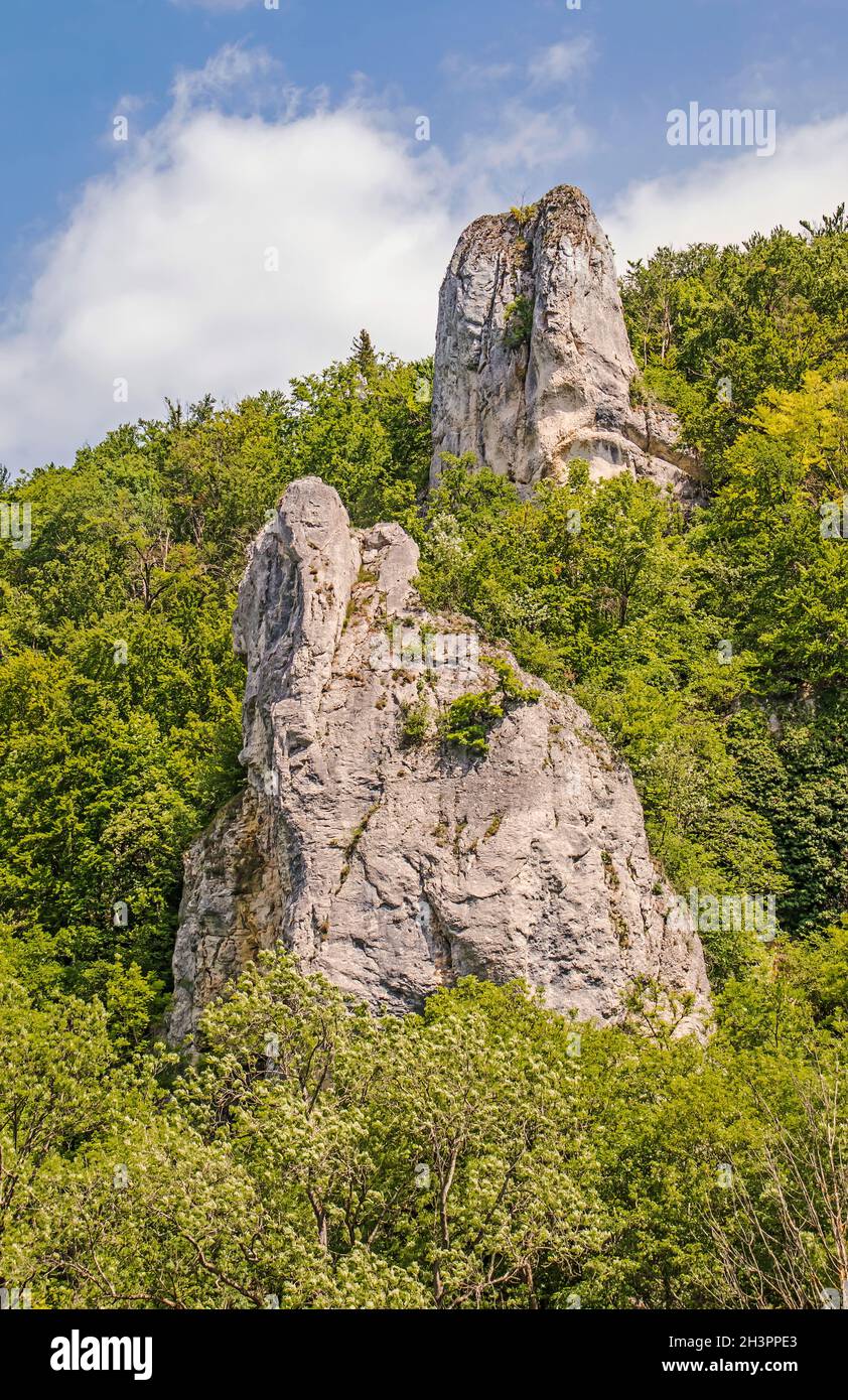 Rocks in the Upper Danube Nature Park Stock Photo - Alamy