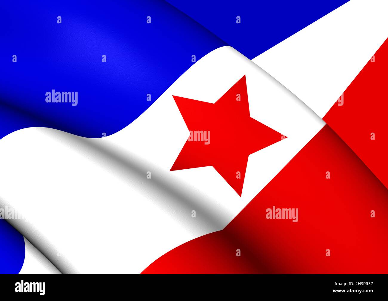 3D Flag of Yugoslav Partisans. 3D Illustration Stock Photo - Alamy