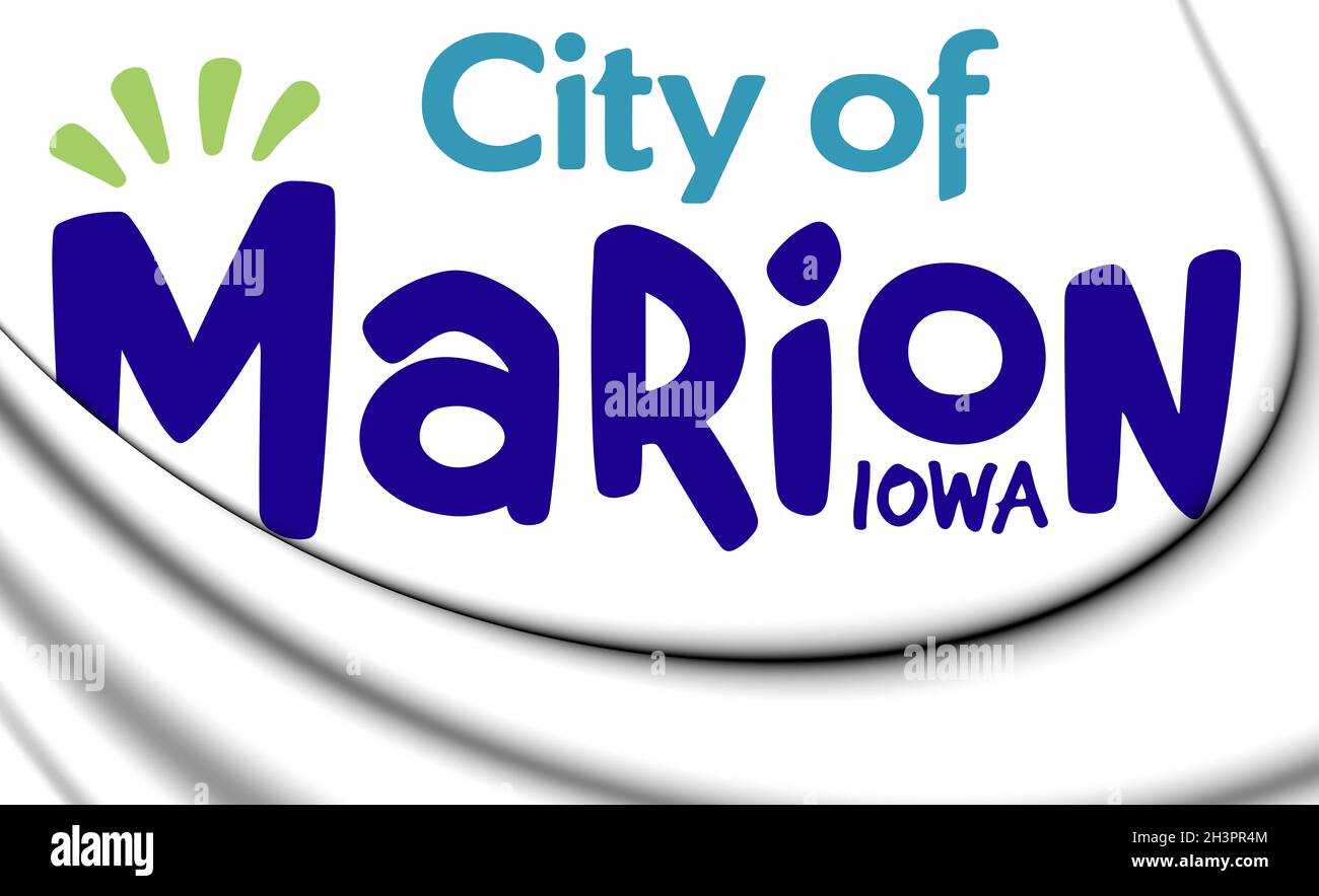 3D Emblem of Marion (Iowa state), USA. 3D Illustration Stock Photo - Alamy