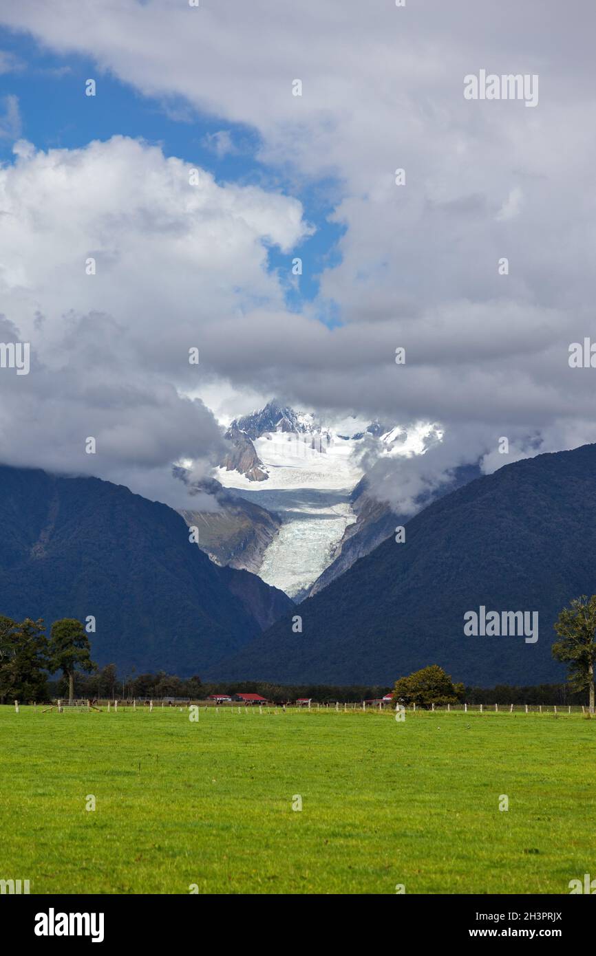 Scenic view of Fox Glacier in New Zealand Stock Photo - Alamy