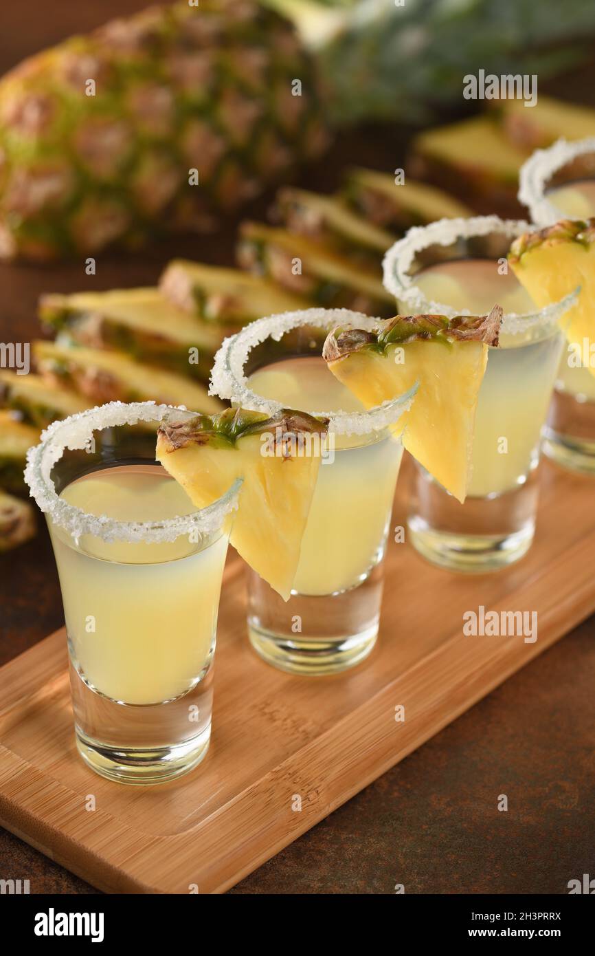 Tropical tequila shots Stock Photo - Alamy