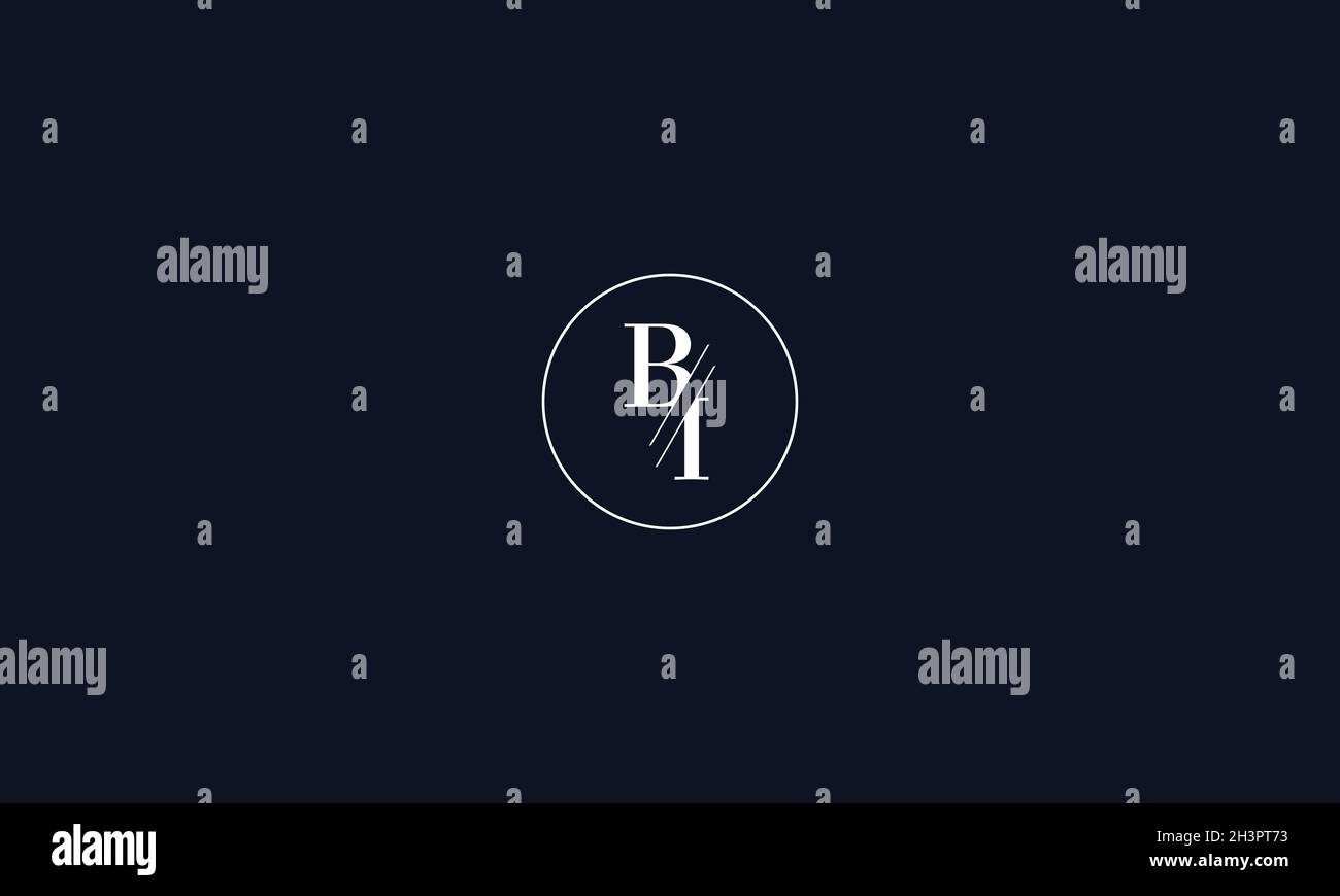 LETTERS BI LOGO DESIGN WITH NEGATIVE SPACE EFFECT FOR ILLUSTRATION USE ...