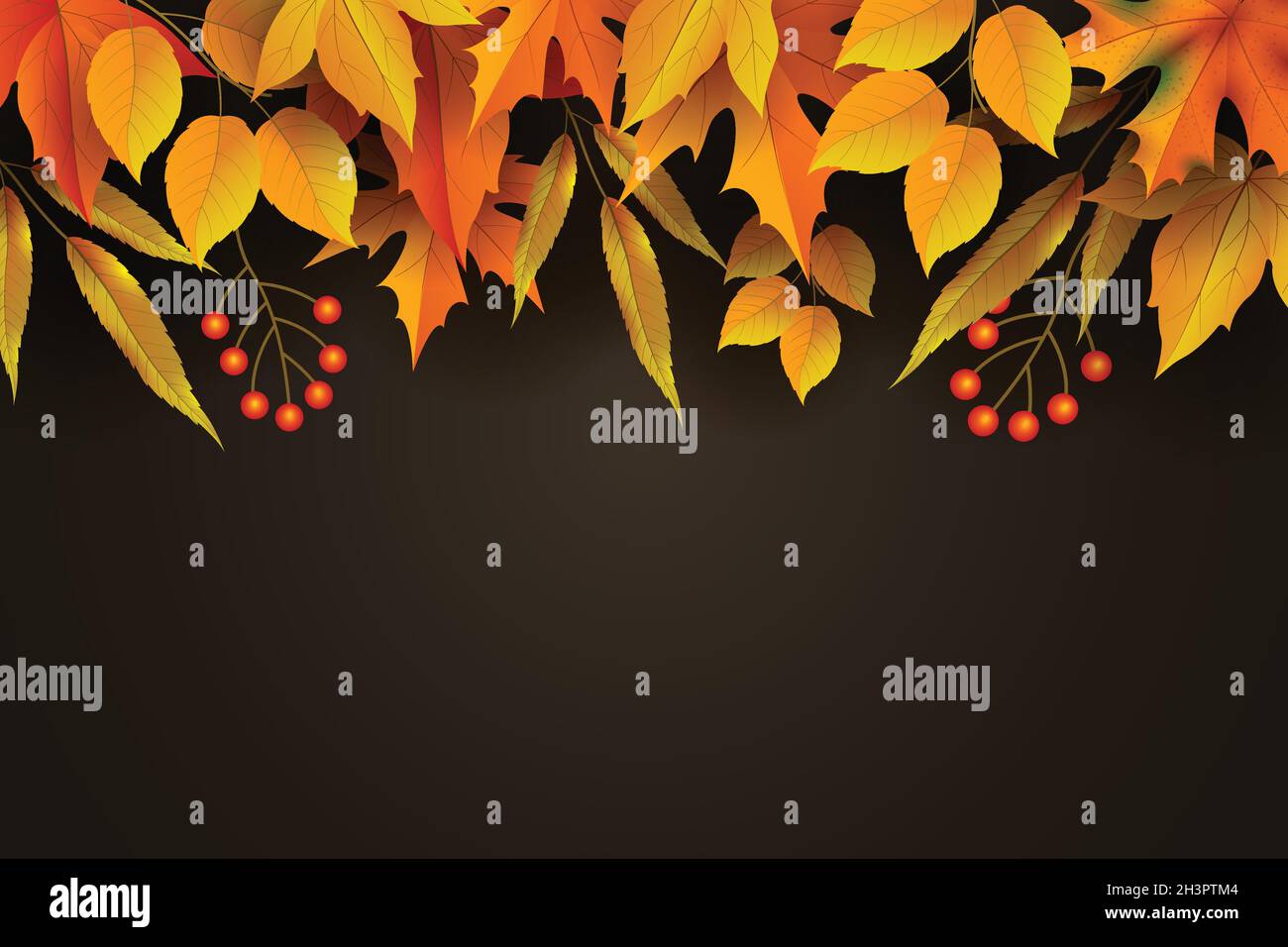realistic autumn background vector design illustration Stock Vector ...