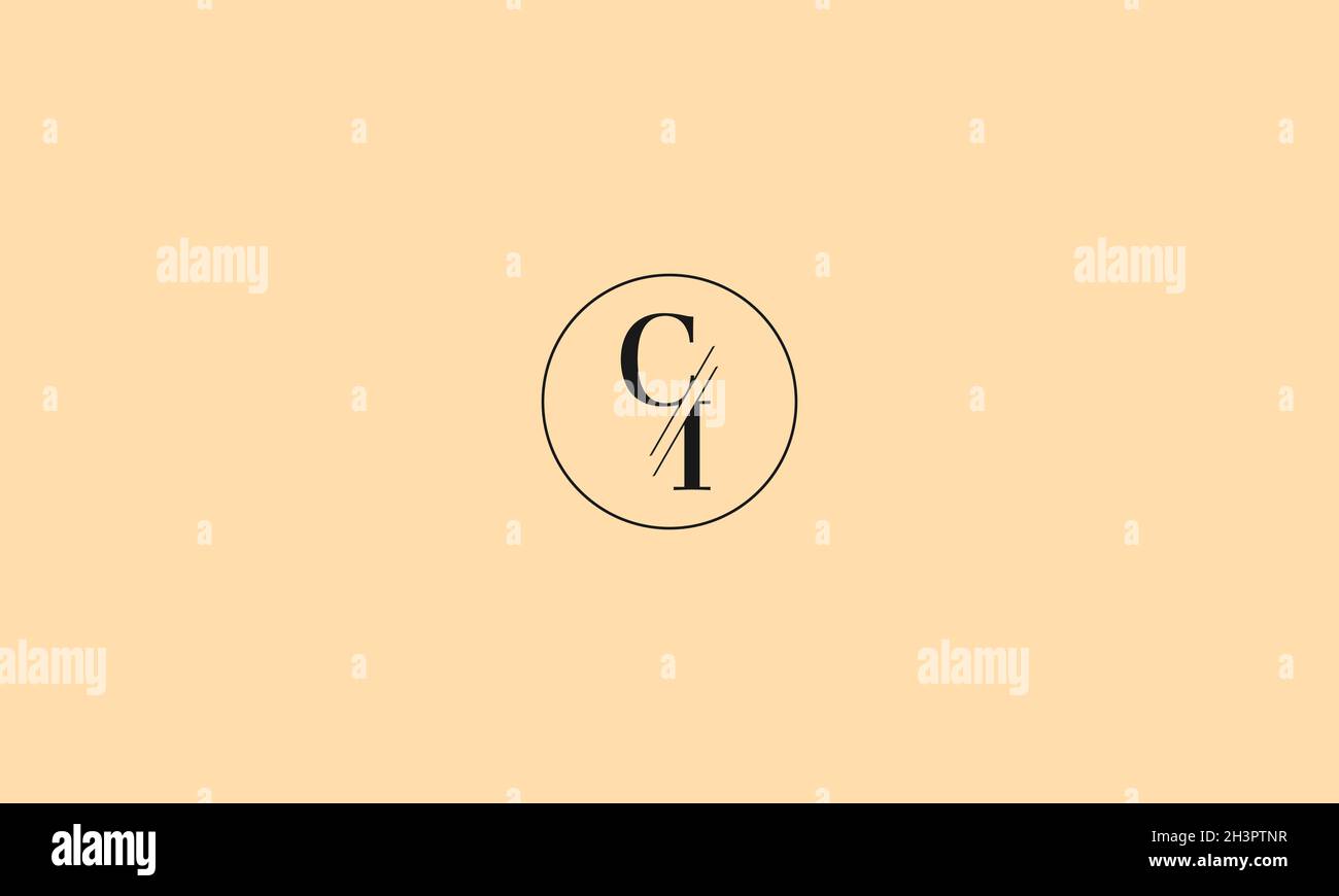LETTERS CI LOGO DESIGN WITH NEGATIVE SPACE EFFECT FOR ILLUSTRATION USE ...