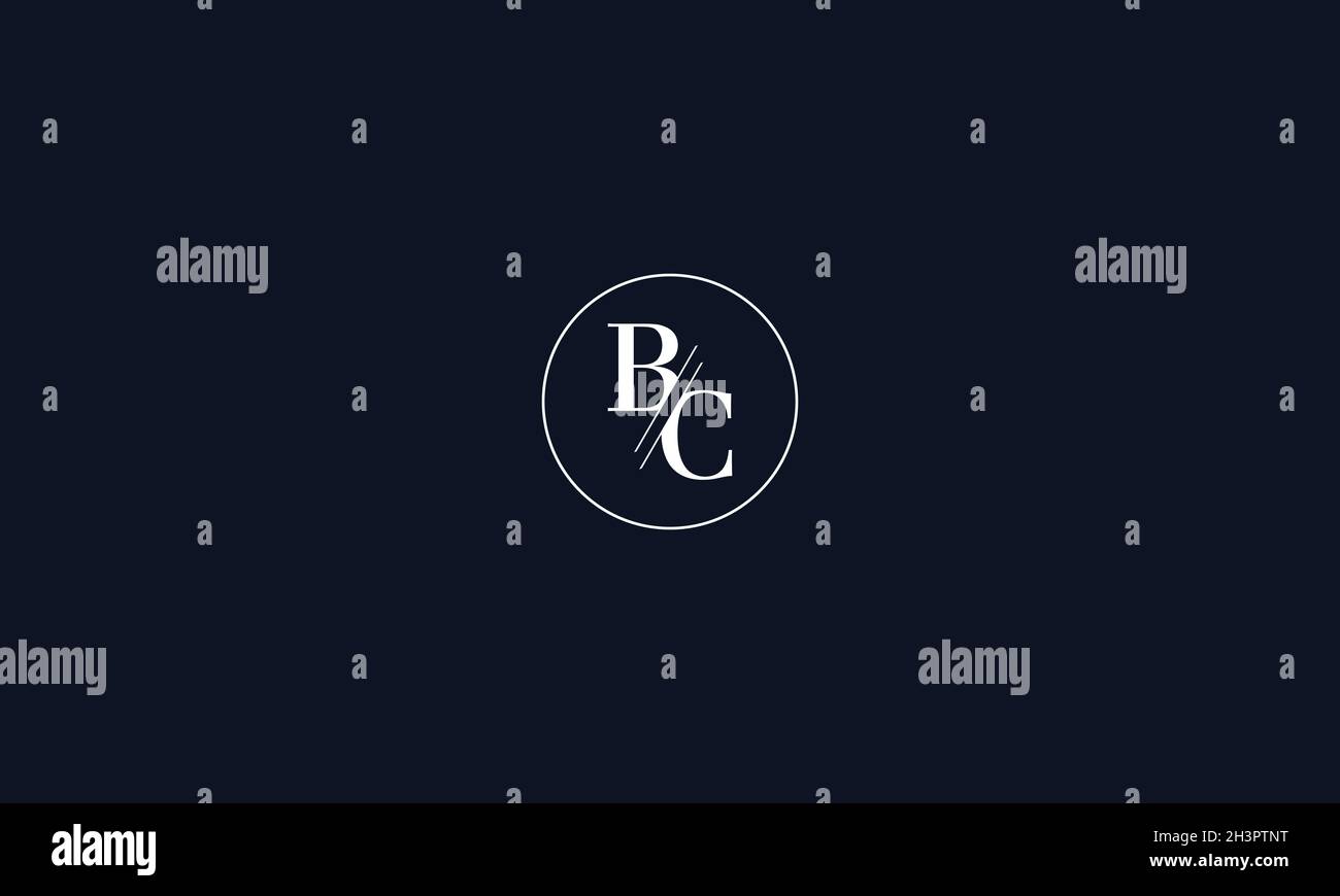 LETTERS BC LOGO DESIGN WITH NEGATIVE SPACE EFFECT FOR ILLUSTRATION USE ...