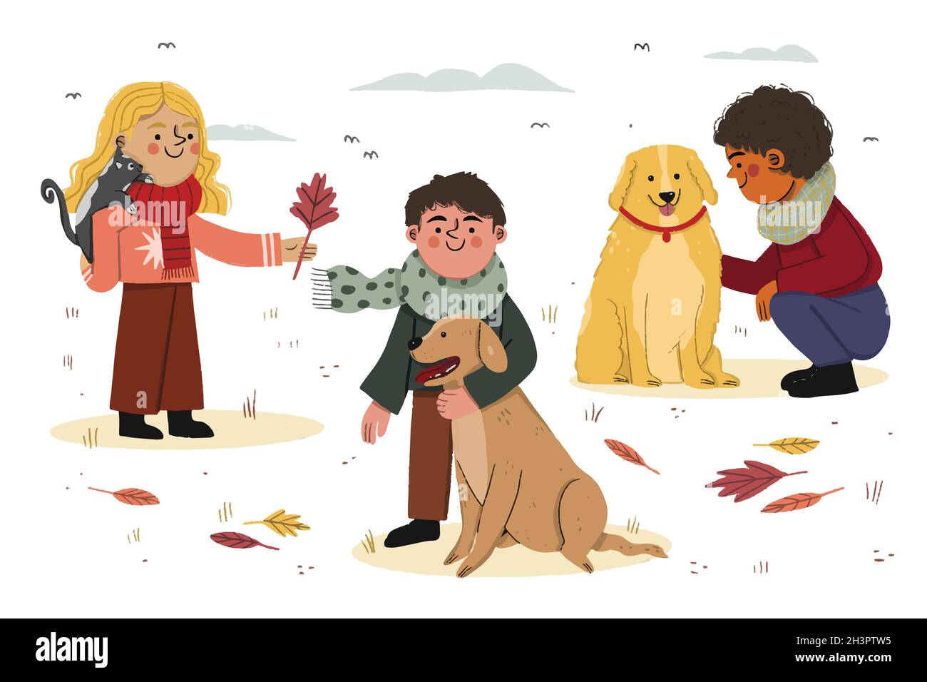 Family walking mother children Cut Out Stock Images & Pictures - Alamy