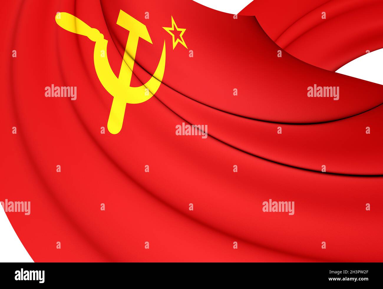 3D Flag of Soviet Union. 3D Illustration Stock Photo - Alamy