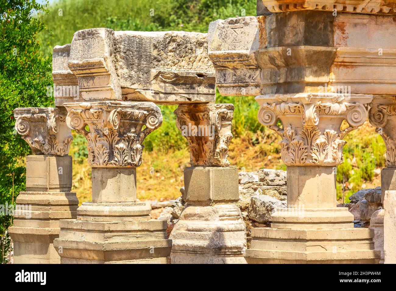 Column ruins in Ephesus, Turkey Stock Photo - Alamy