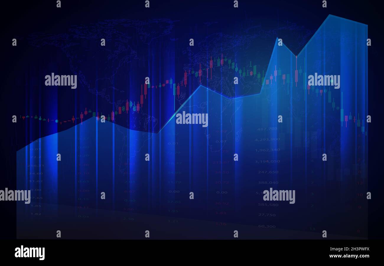 Stock market or forex trading candlestick graph in graphic design for ...
