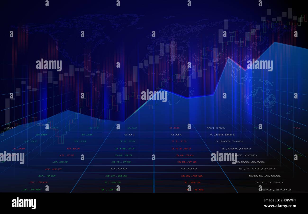 financial stock market graph illustration ,concept of business ...