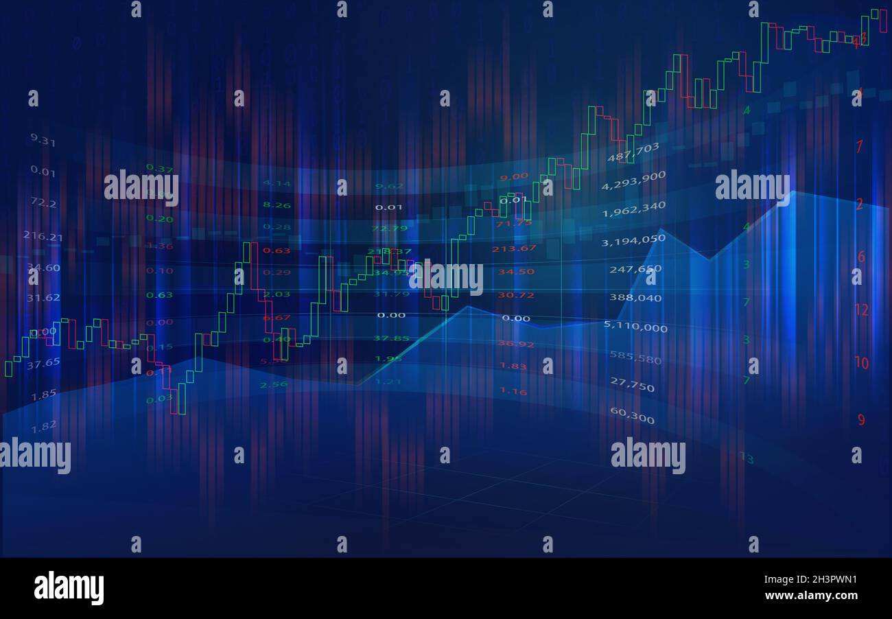 Forex chart background with binary code. Stock and trade concept Stock ...