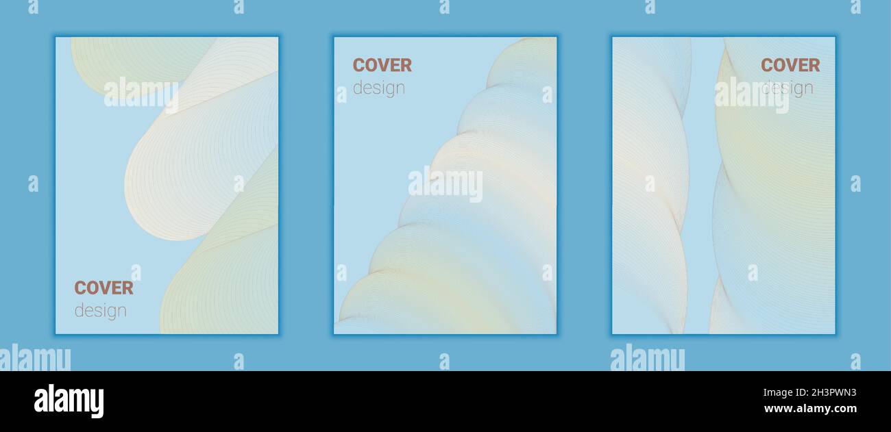Blue background with gradient geometric patterns. Minimal covers design ...