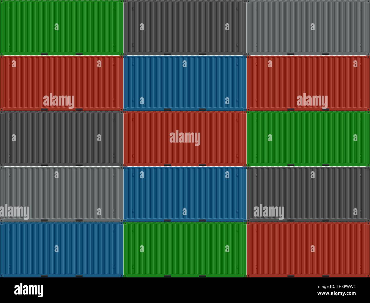Background formed by cargo containers. Vector illustration Stock Photo ...