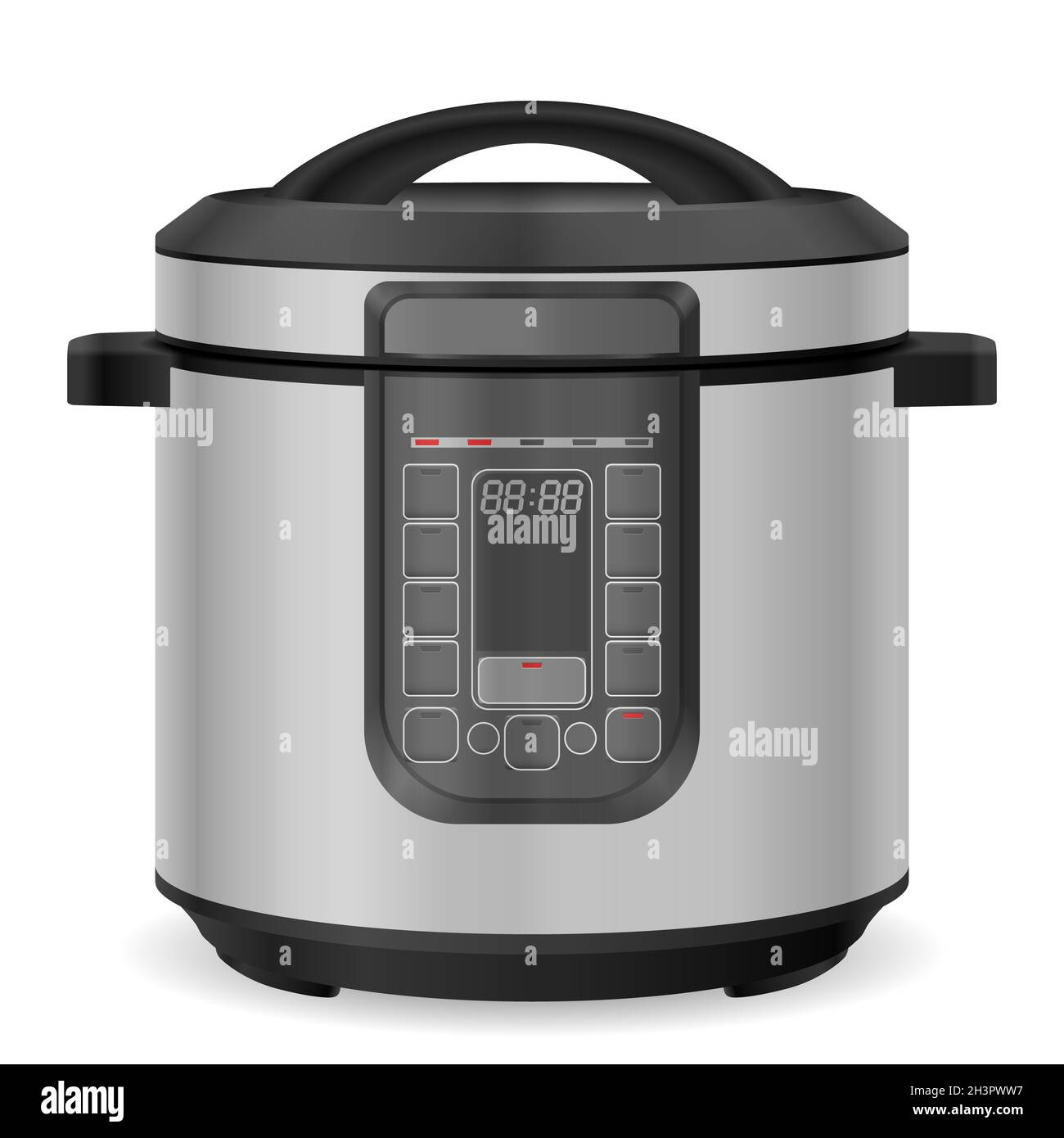 Multicooker on a white background. Vector illustration Stock Photo - Alamy