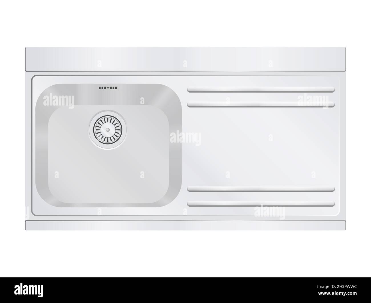 Kitchen sink on a white background. Vector illustration Stock Photo - Alamy