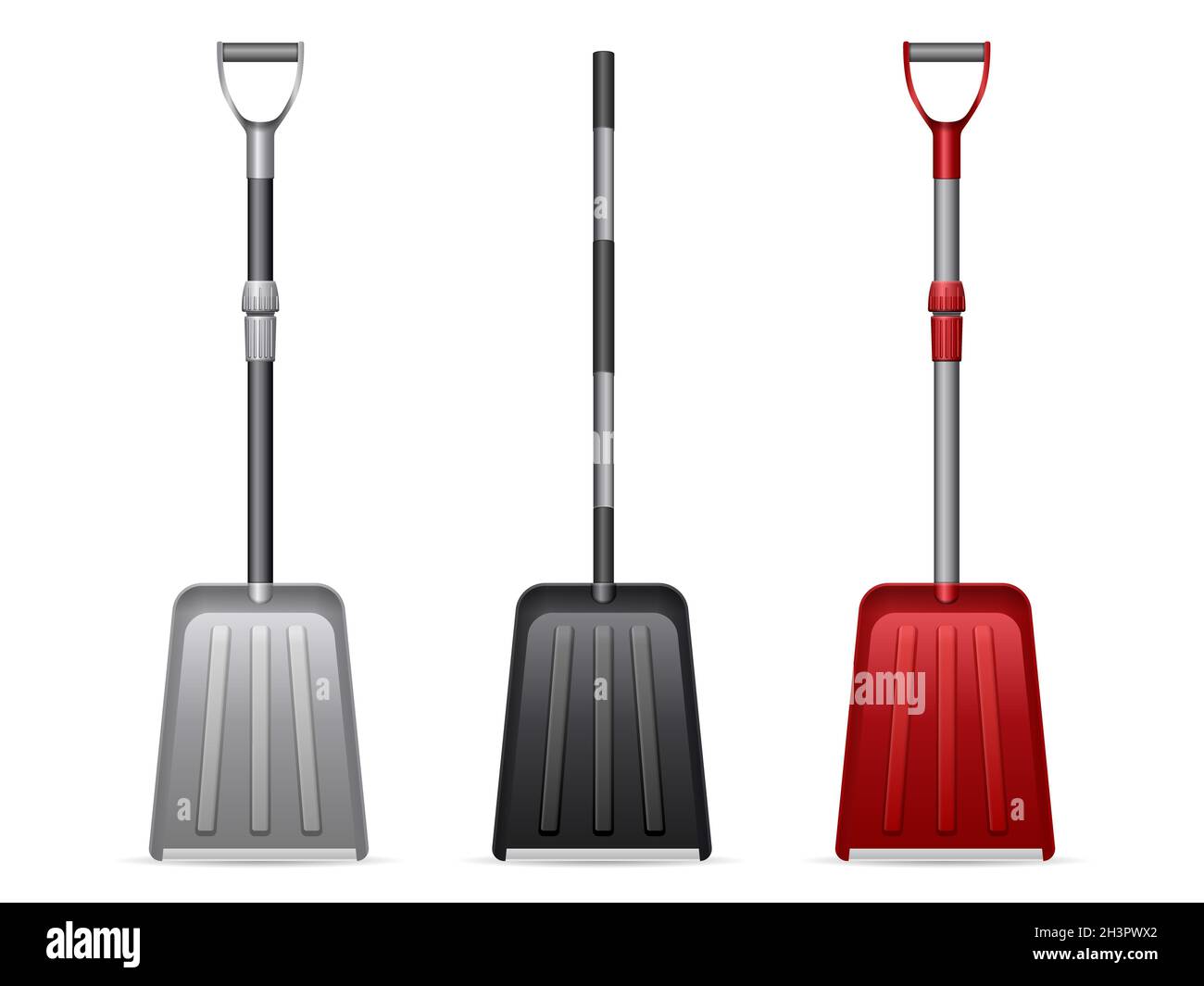 Snow shovel set on a white background. Vector illustration Stock Photo ...