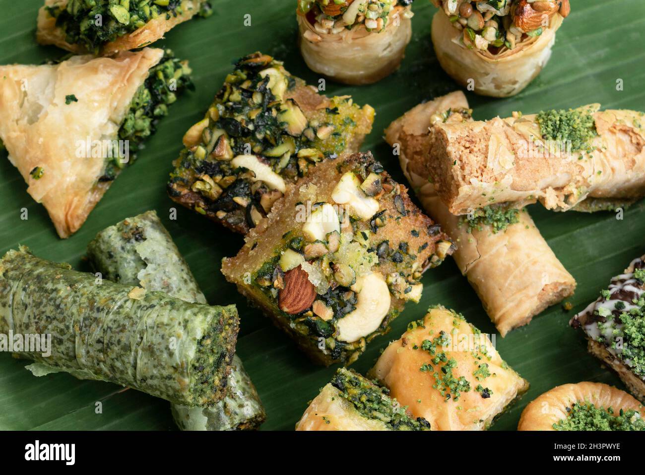 traditional baklava middle eastern sweet dessert pastry cakes in ...