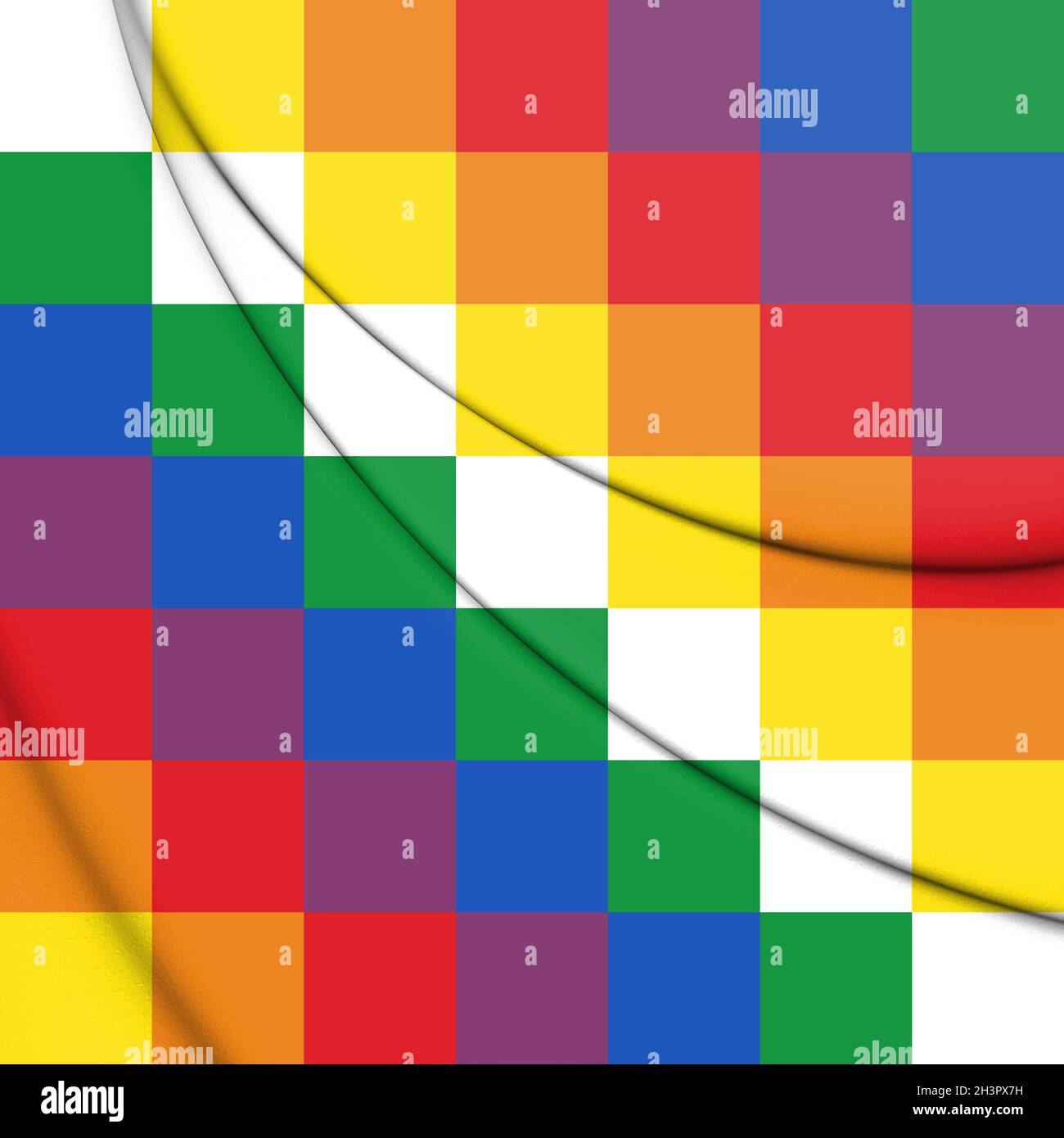 3D Qulla Suyu Flag. 3D Illustration Stock Photo - Alamy