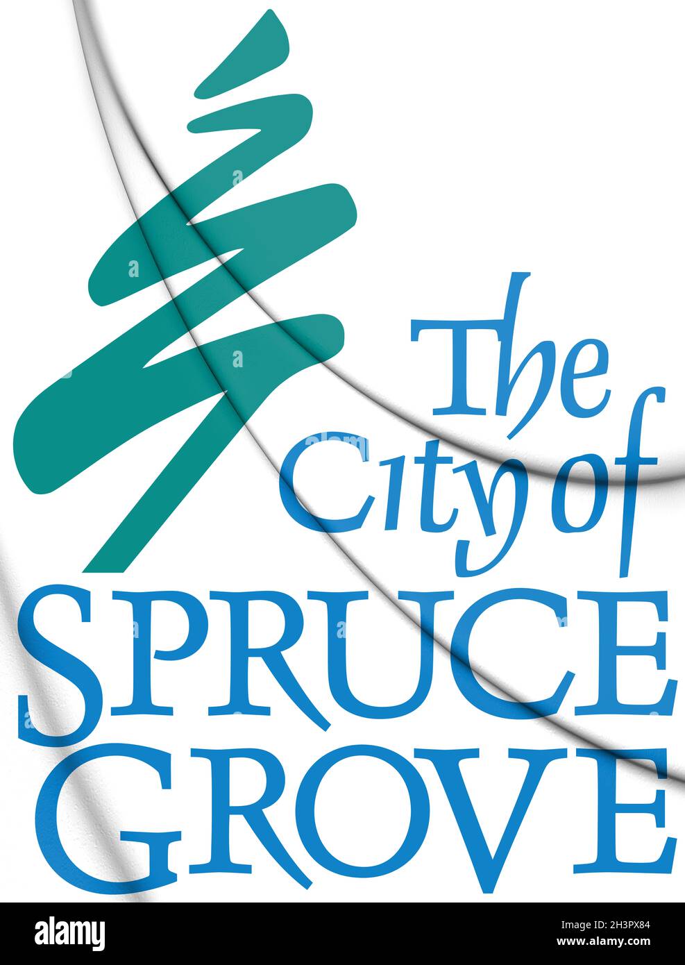 3D Emblem of Spruce Grove (Alberta), Canada. 3D Illustration Stock ...