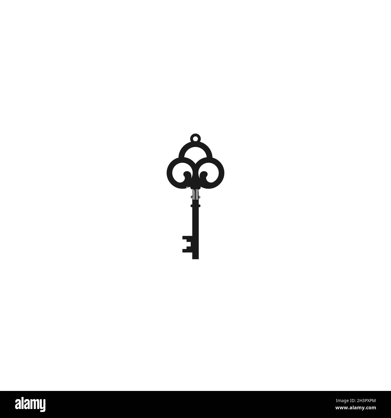 Vintage key icon. Mystery, clue and magic symbol. Unlock, hint, tint ...