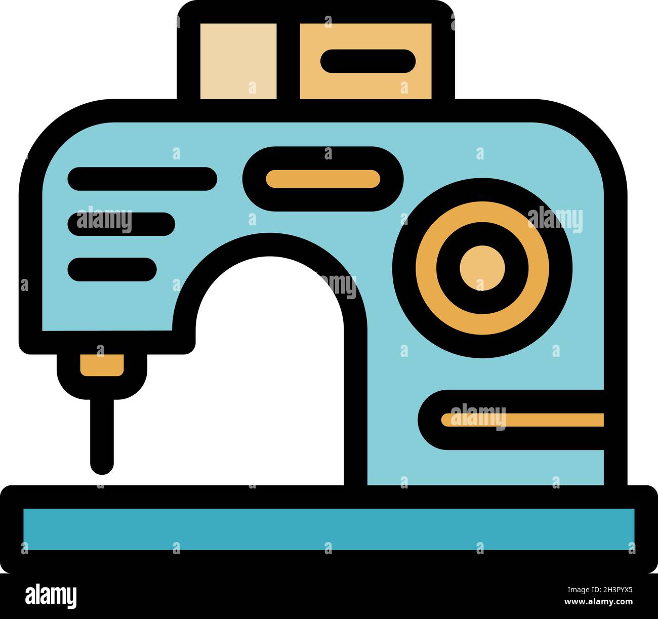 Modern sewing machine icon. Outline modern sewing machine vector icon ...