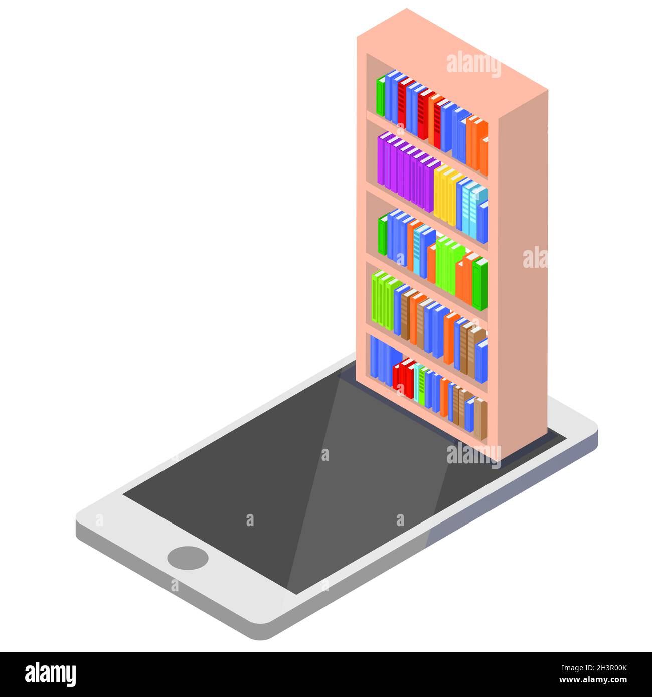 the phone library with flat background Stock Photo - Alamy