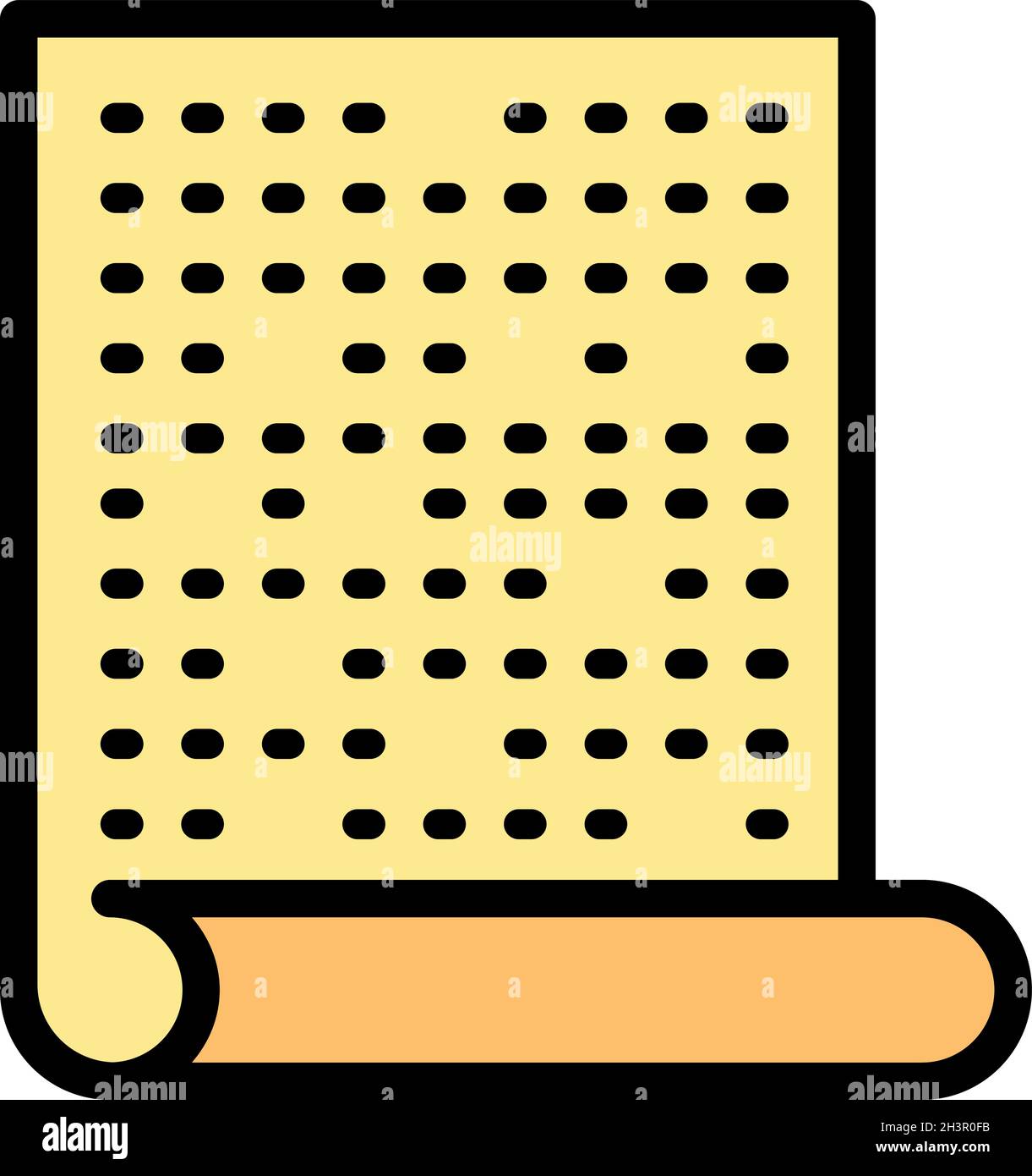 Inclusive education blind paper text icon. Outline inclusive education ...